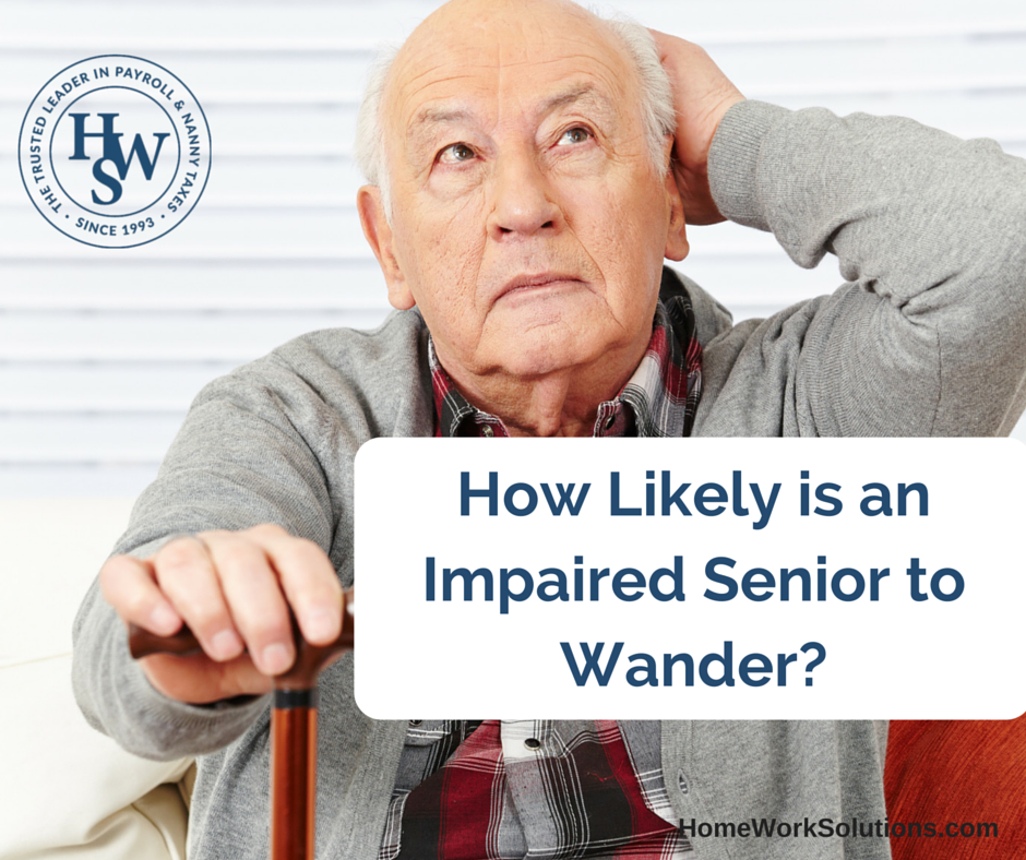 How Likely is an Impaired Senior to Wander?